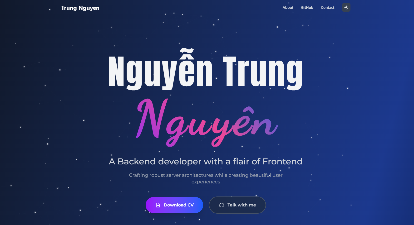 Nguyễn Trung Nguyên - Backend Developer Portfolio